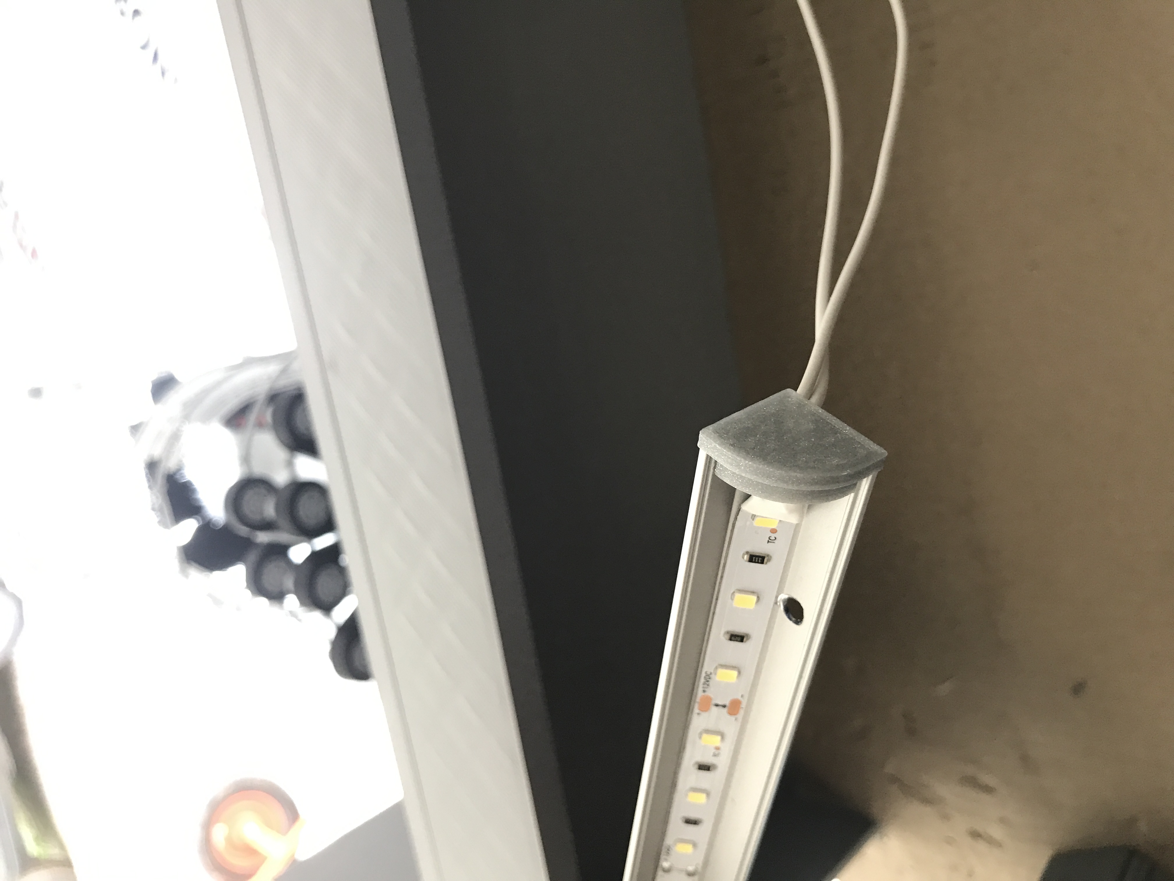 45° LED profile end cap - Wires into the corner - 16x16mm by 3Dklase.lt ...