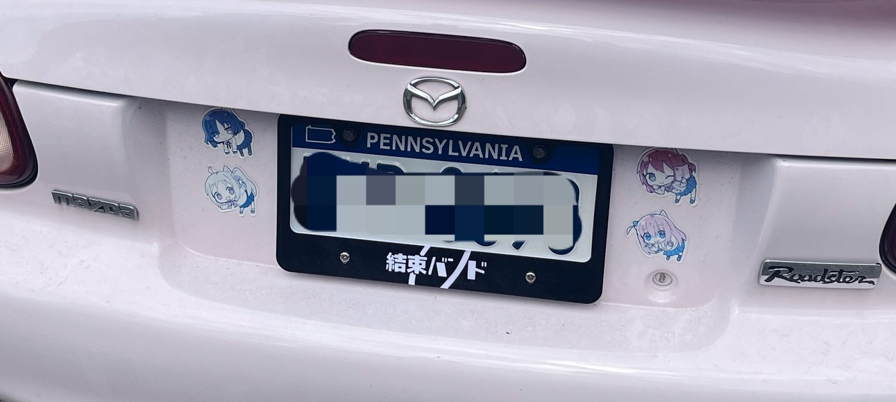 License Plate Frame Kessoku Band from Bocchi The Rock by Simon Jin ...