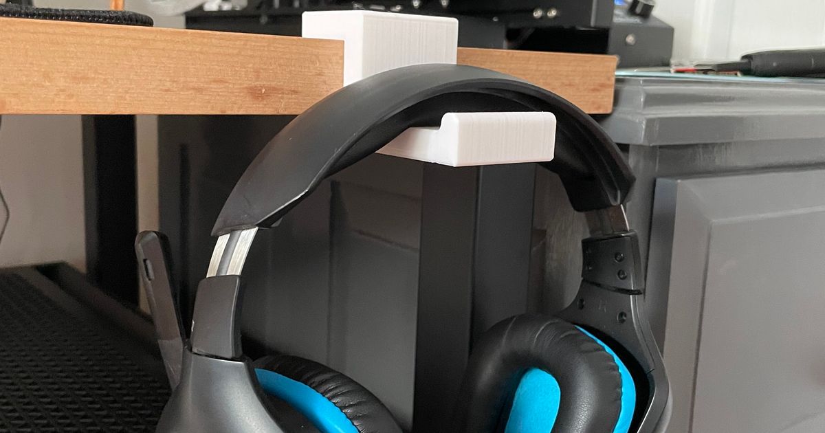 Headset Desk Holder by Val Cohere | Download free STL model | Printables.com