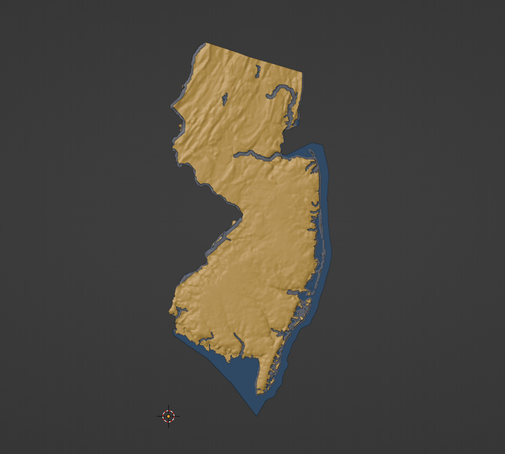 New Jersey, USA (NJ) Topographic Map with Rivers by ansonl | Download ...