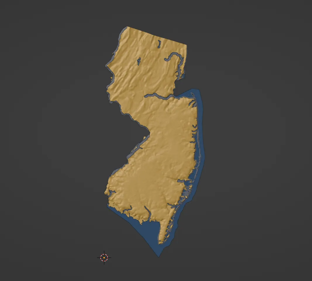 New Jersey, USA (NJ) Topographic Map with Rivers by ansonl | Download ...