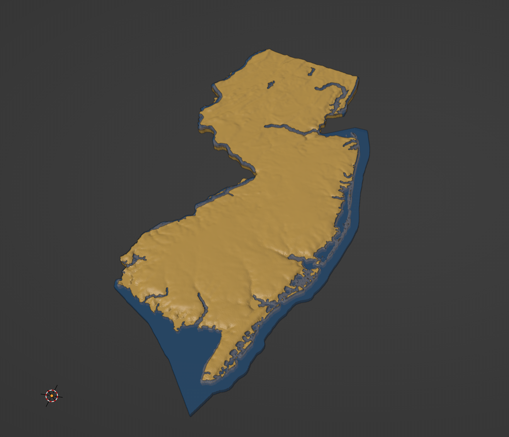 New Jersey, USA (NJ) Topographic Map with Rivers by ansonl | Download ...