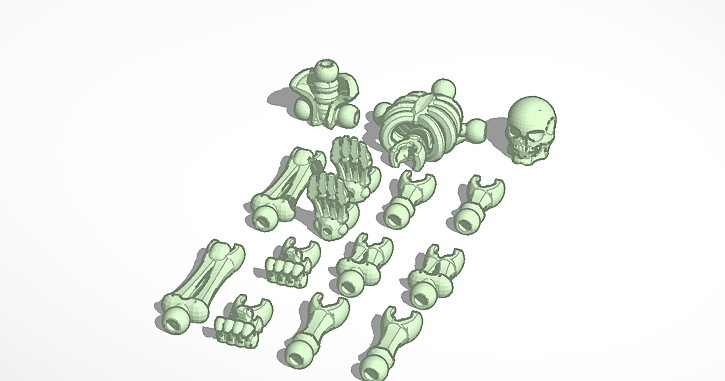 Articulated Skeleton Figurine by izy120 | Download free STL model ...