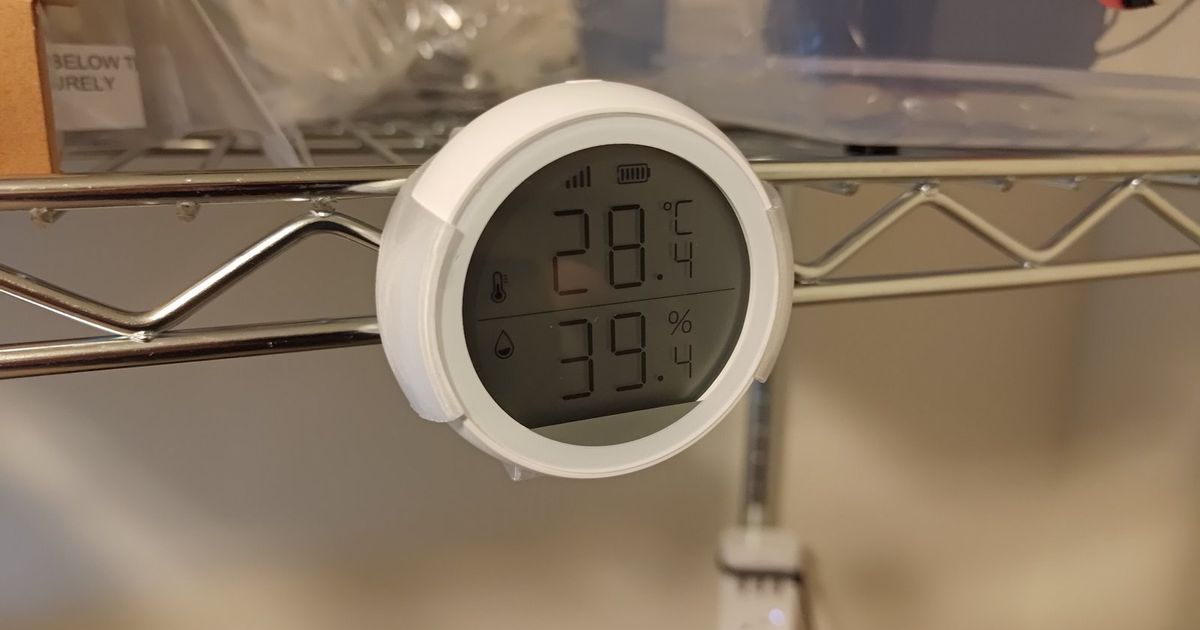 Tuya Temperature and Humidity Sensor (Round) Wire Rack Mount by ccl13 ...
