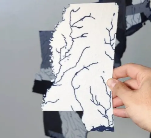 Mississippi, USA (MS) Topographic Map with Rivers by ansonl | Download ...