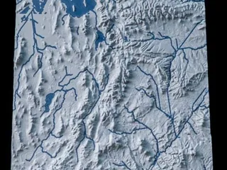 Utah, USA (UT) Topographic Map with Rivers by ansonl | Download free ...