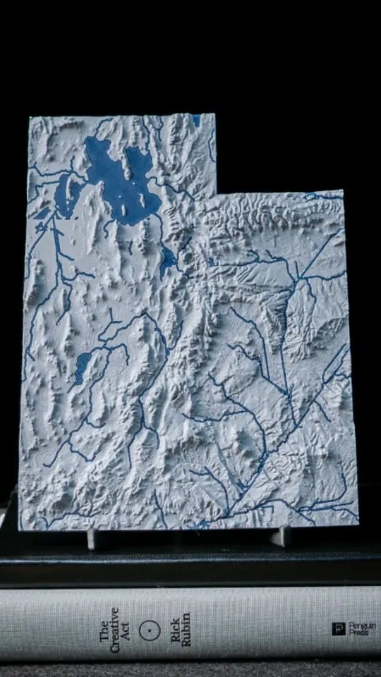 Utah, USA (UT) Topographic Map with Rivers by ansonl | Download free ...