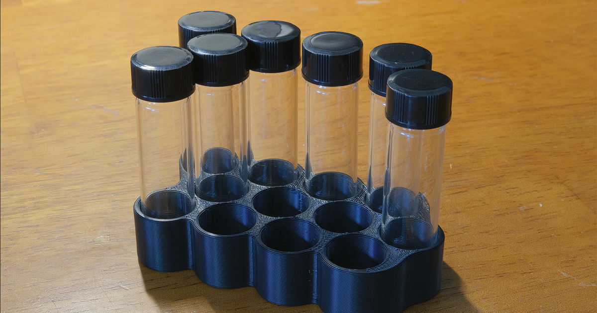 16mm Vial Stand by Neumo | Download free STL model | Printables.com