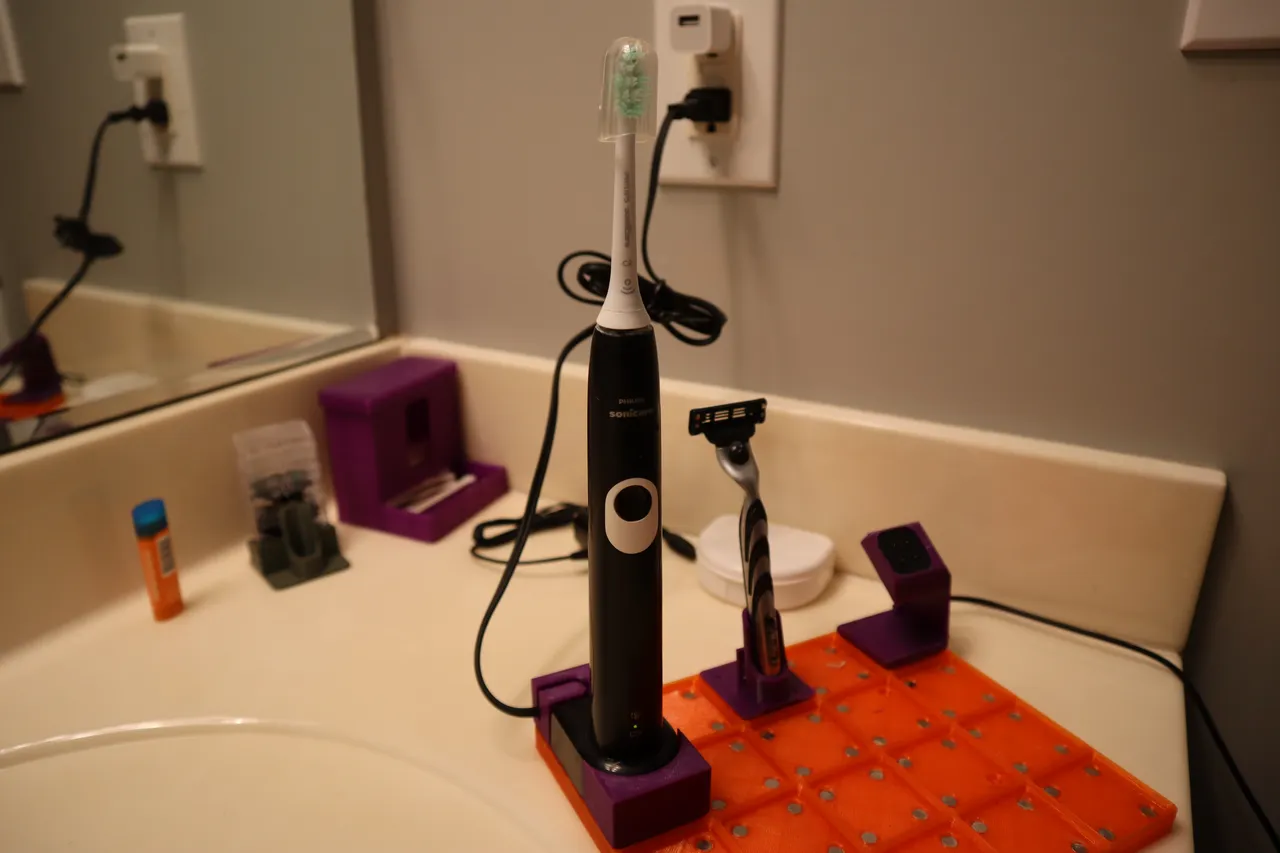 Gridfinity Sonicare Toothbrush Charger by Gunner A | Download free STL ...