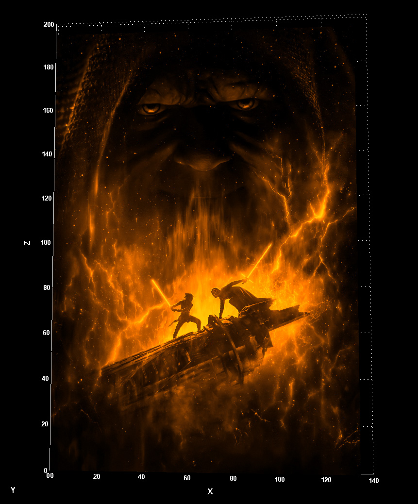 Star Wars - The Rise of Skywalker - Textless Movie Poster Lithophane by ...