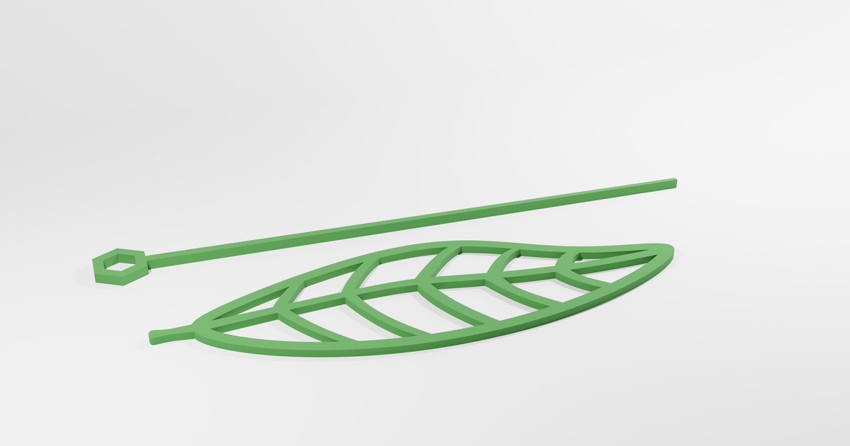 Leaf Hairneedle by Gliimps | Download free STL model | Printables.com
