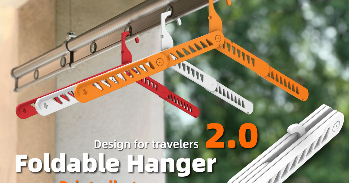 Foldable Hanger - print all at once by wuguigui | Download free STL ...