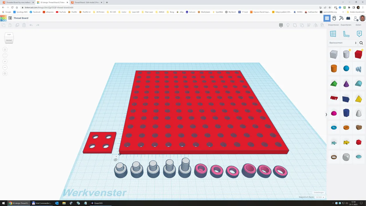 Threaded Board thinkercad files by rene hellemons | Download free STL ...