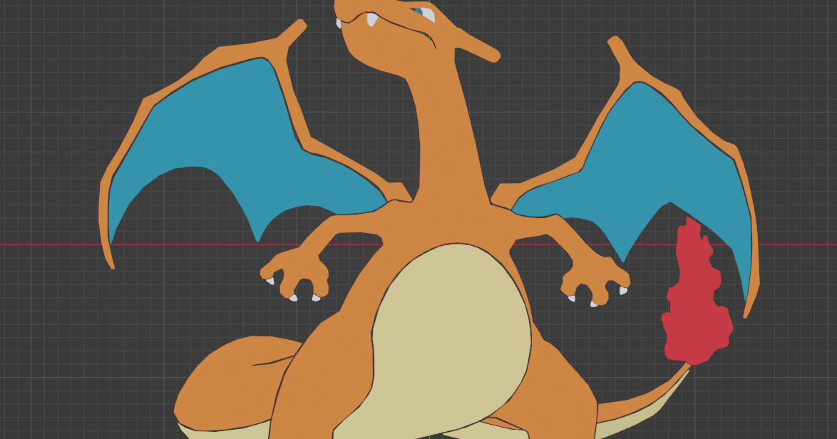charizard ( dracaufeu ) 2d mmu by Boonby | Download free STL model ...