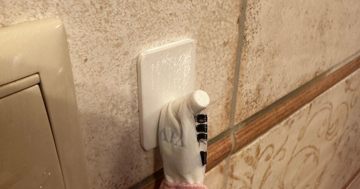 Towel hanger with sticker by tomas.belak | Download free STL model ...