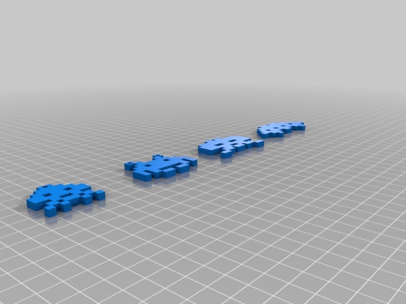 Parametric 8bit Space Invader Ornaments by Bike Cyclist | Download free ...
