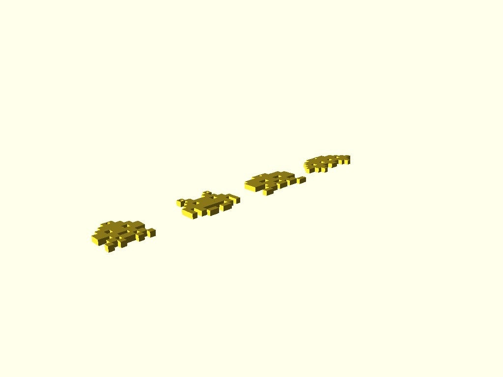 Parametric 8bit Space Invader Ornaments by Bike Cyclist | Download free ...