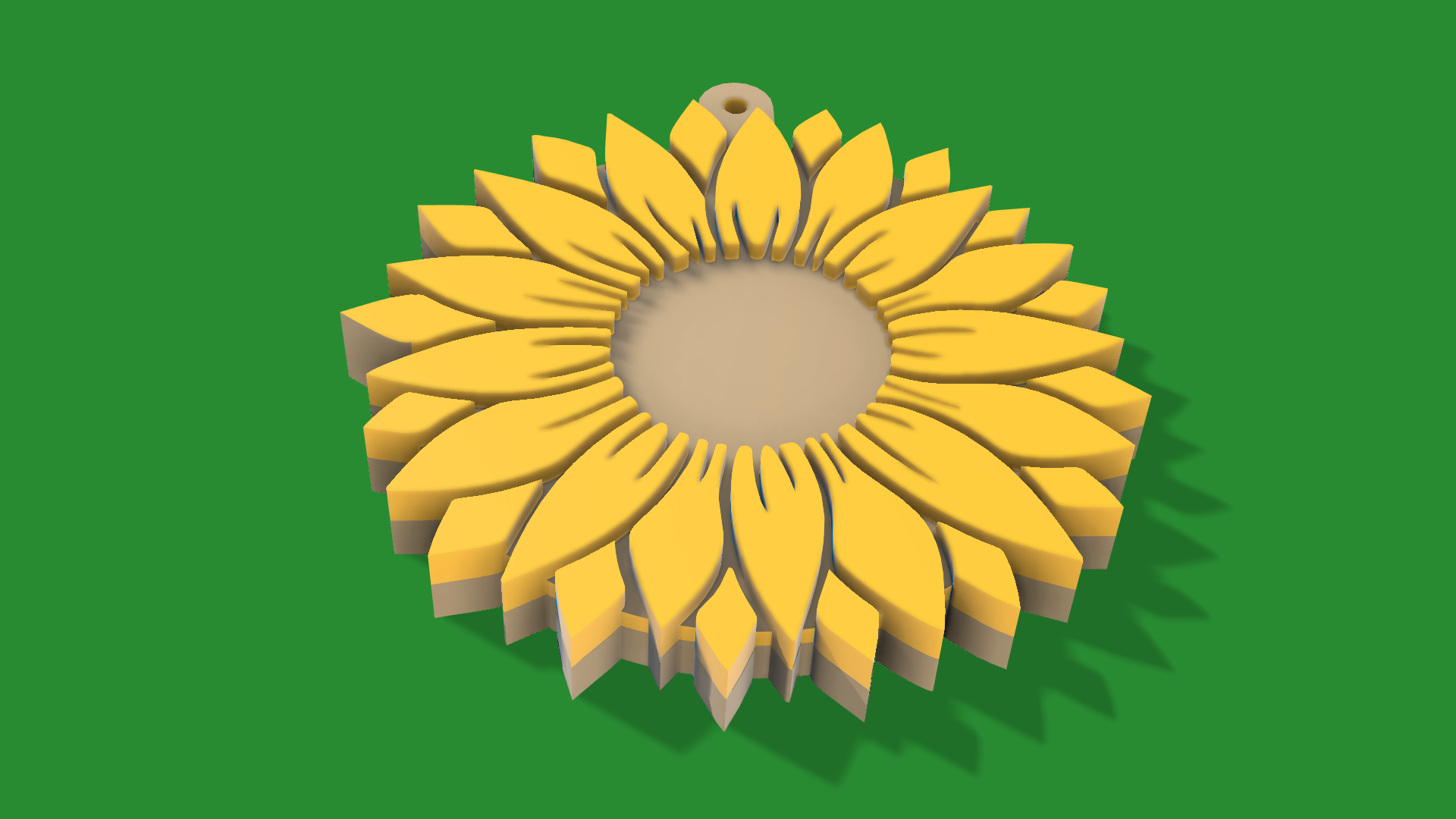 Sunflower pendant por Sparks3D | Descargar modelo STL gratuito ...