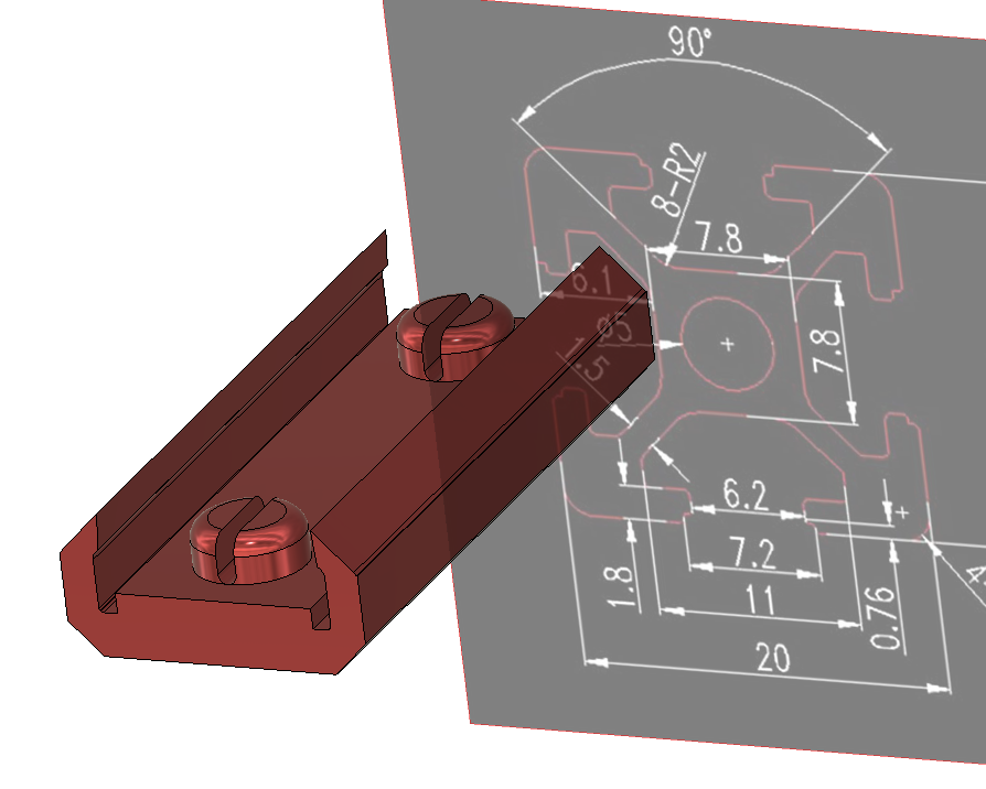MGN12 Linear Rail stop block, created for my V1E v4 3D printer by ...