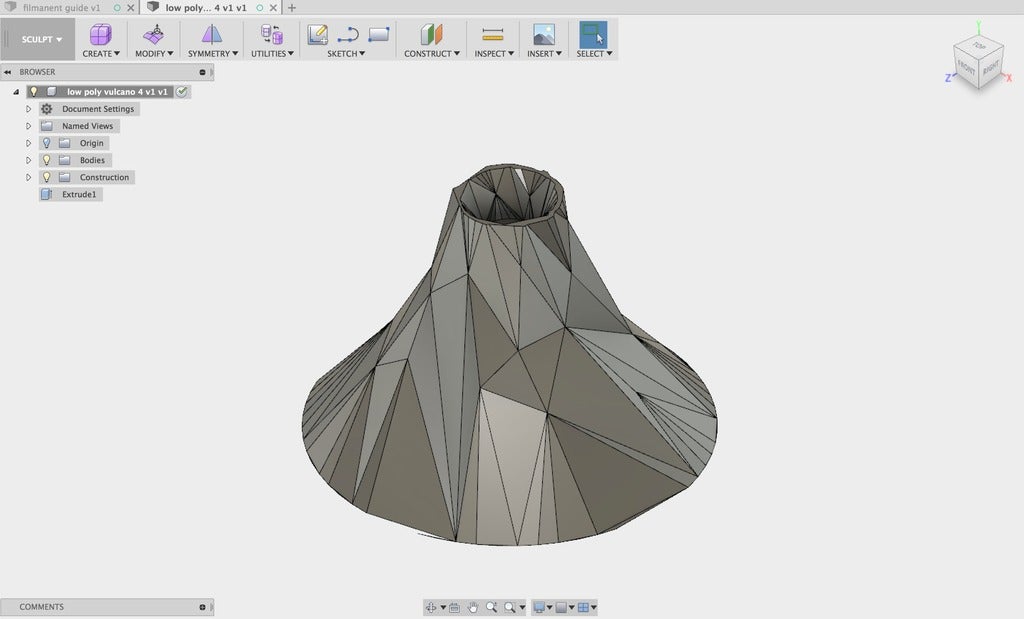 Low poly volcano por remcoder | Descargar modelo STL gratuito ...