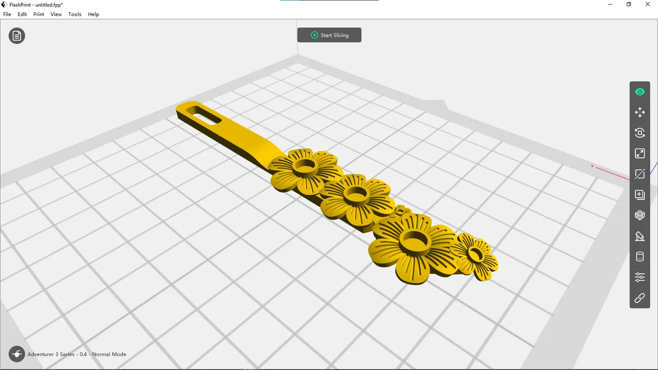 Five flower hair clip by Andrei Azoitei | Download free STL model | Printables.com