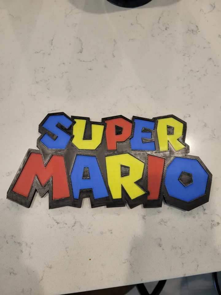 Super Mario Sign by TheCoffeeHero | Download free STL model ...