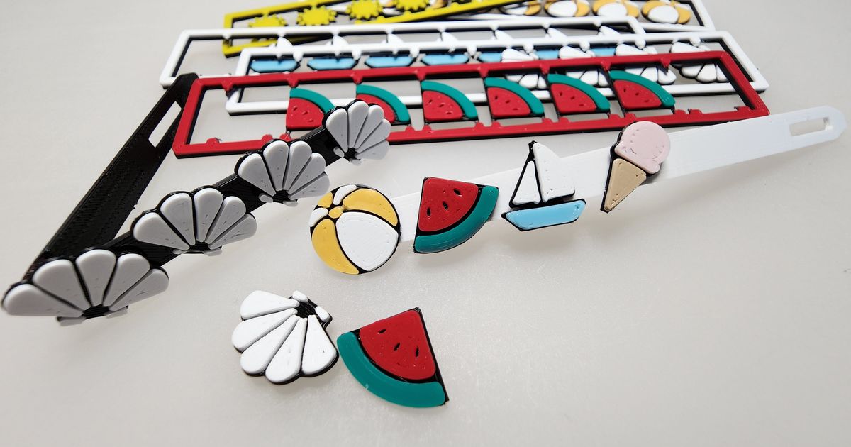 Customizable Hair Clips Kit Card - Summer Theme by chiz | Download free ...