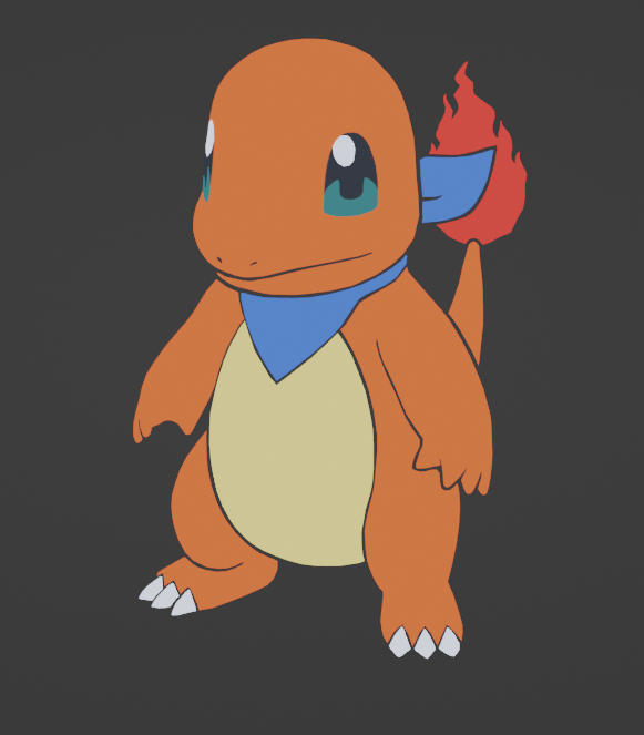 charmander ( salameche ) 2d by Boonby | Download free STL model ...