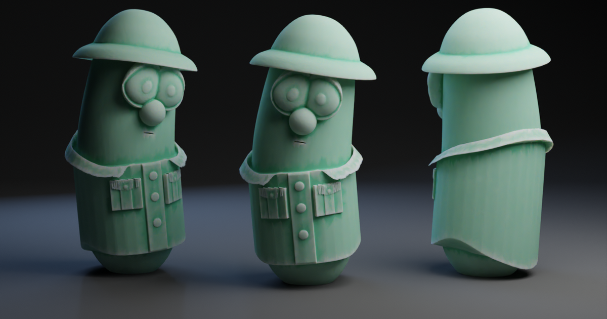 Larry the Cucumber by Peter Farell | Download free STL model ...