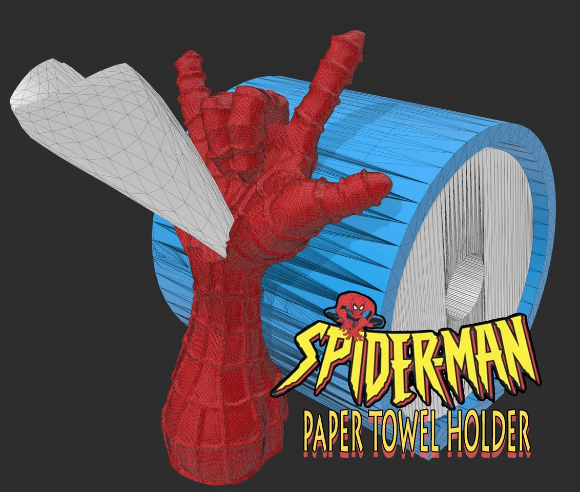 Spider-Man_Paper Towel Holder by CodeName X | Download free STL model ...