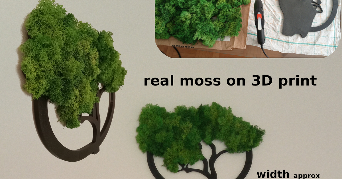 Tree with moss for wall by Christian | Download free STL model ...