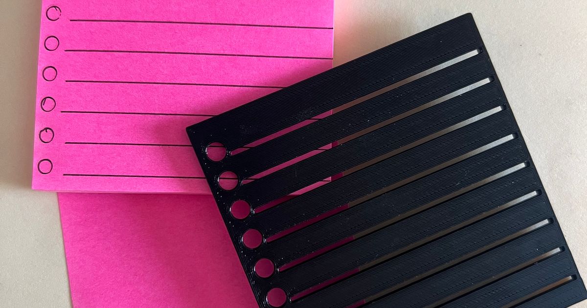 Sticky Note List Template by Breeki | Download free STL model ...