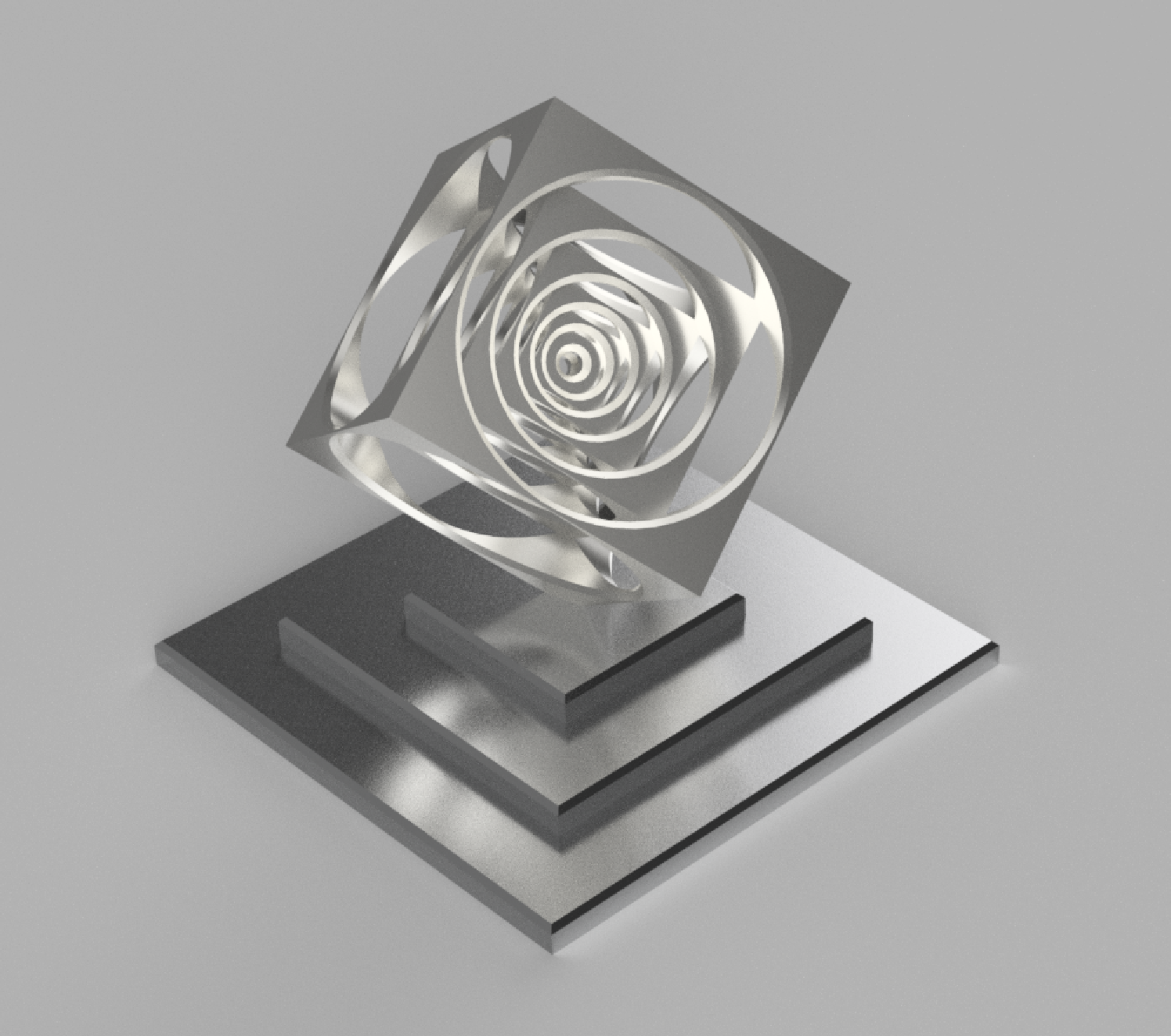 Cube on Platform by Thomas Strasser | Download free STL model ...