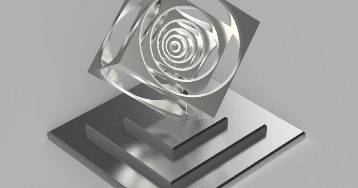 Cube on Platform by Thomas Strasser | Download free STL model ...