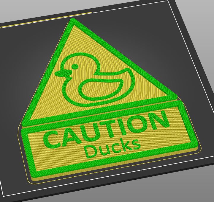 Caution Ducks Sign by Desk_Drawer | Download free STL model ...
