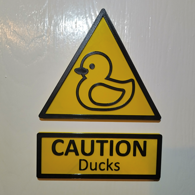Caution Ducks Sign by Desk_Drawer | Download free STL model ...