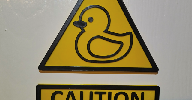 Caution Ducks Sign by Desk_Drawer | Download free STL model ...