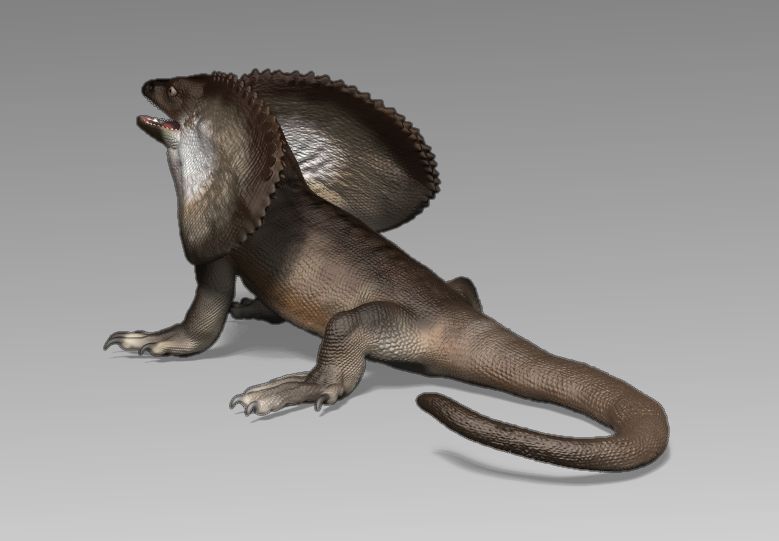 Frilled Lizard Statue by DragonArtist15 | Download free STL model ...