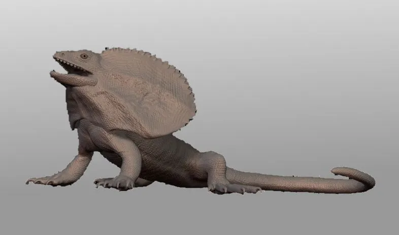 Frilled Lizard Statue by DragonArtist15 | Download free STL model ...