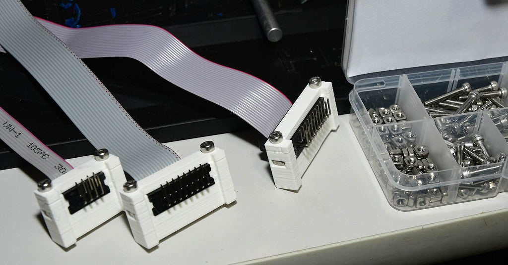 Button Box Ribbon cable 8P / 16P / 20P 2.54 head connector mount by ...