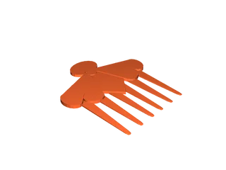 Bee hair comb by Fanda_kuc | Download free STL model | Printables.com