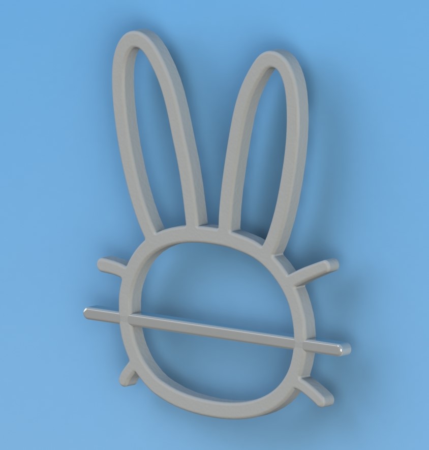 Rabbit hair pin slide by Rutsel | Download free STL model | Printables.com