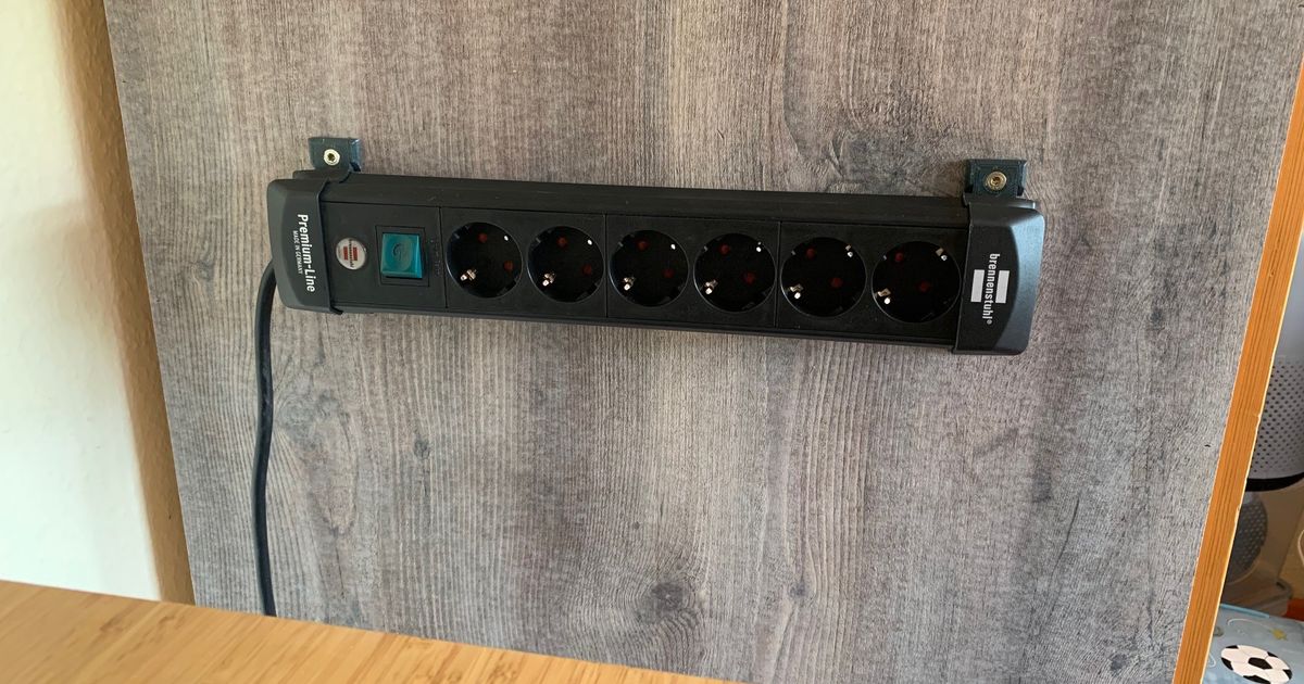 Sturdy and simple power strip mount (perfect for Brennestuhl!) by ...