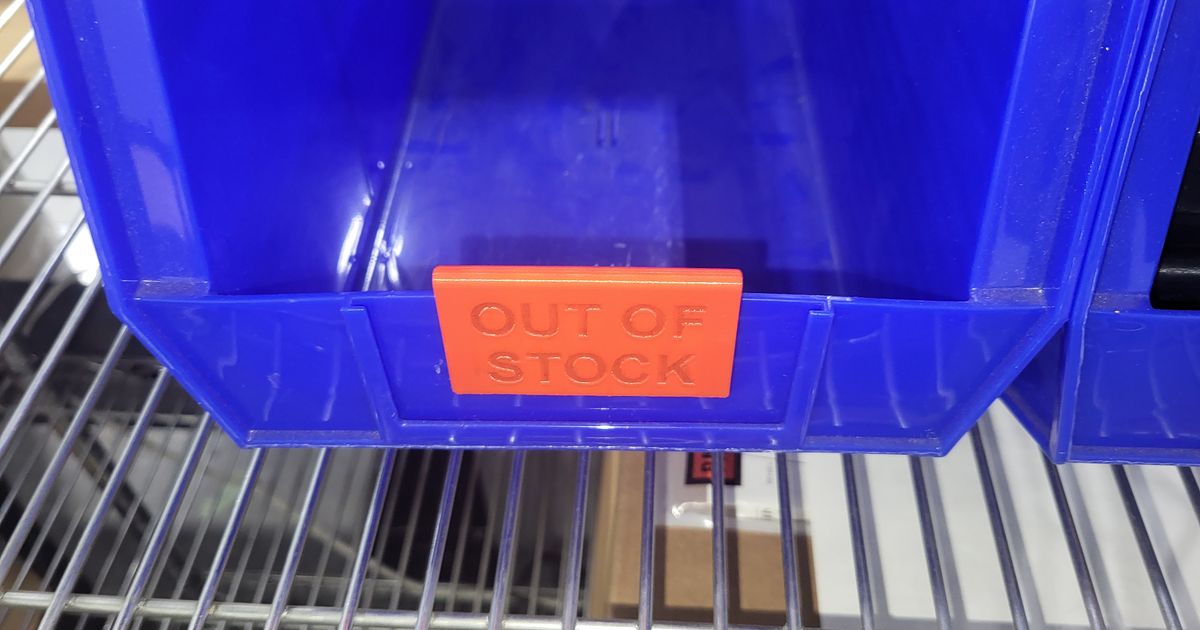 Wall Mount Bin Removable Tag by Aaronc321 | Download free STL model ...