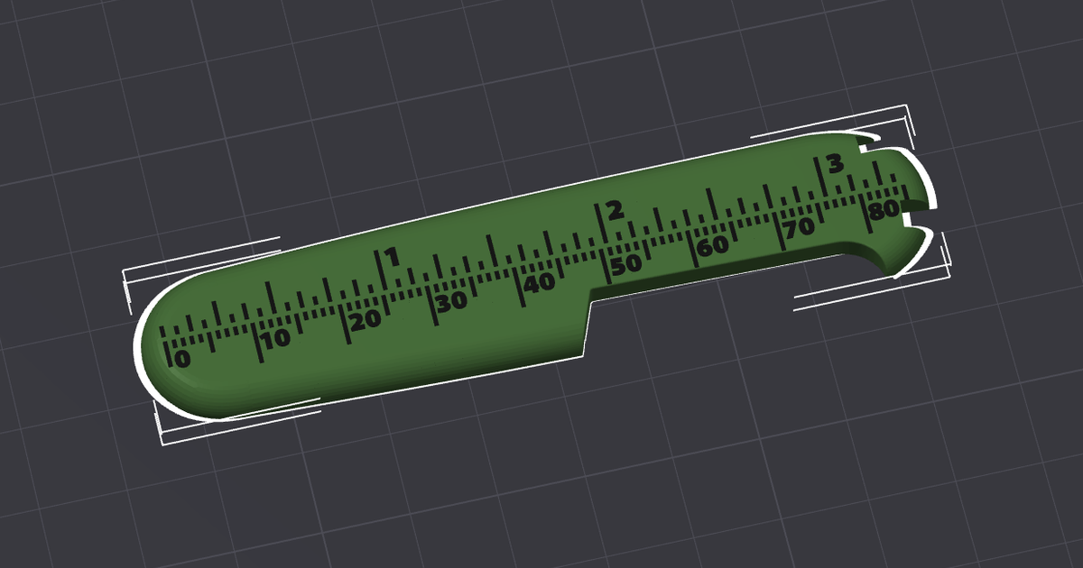 Victorinox 91mm ruler scale by visualplastik | Download free STL model ...