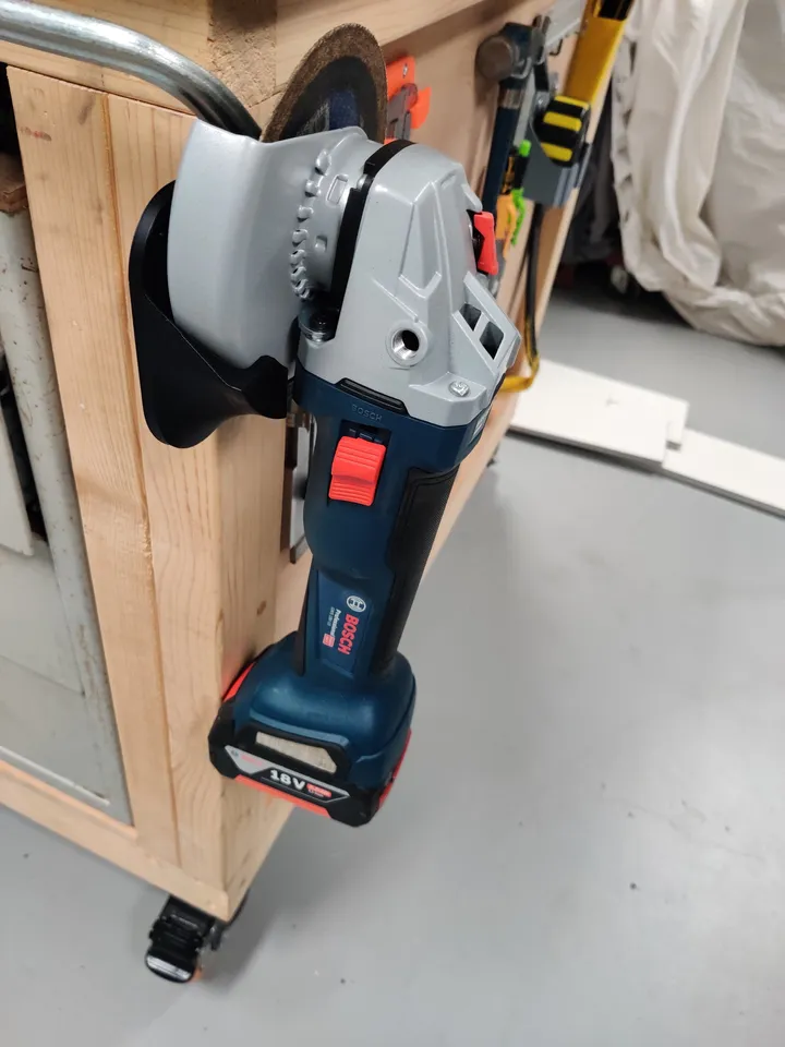 Angle grinder holder by Gieljan | Download free STL model | Printables.com