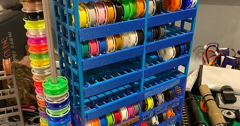 Bigger filament racks for mini filament keychains by racerethan ...