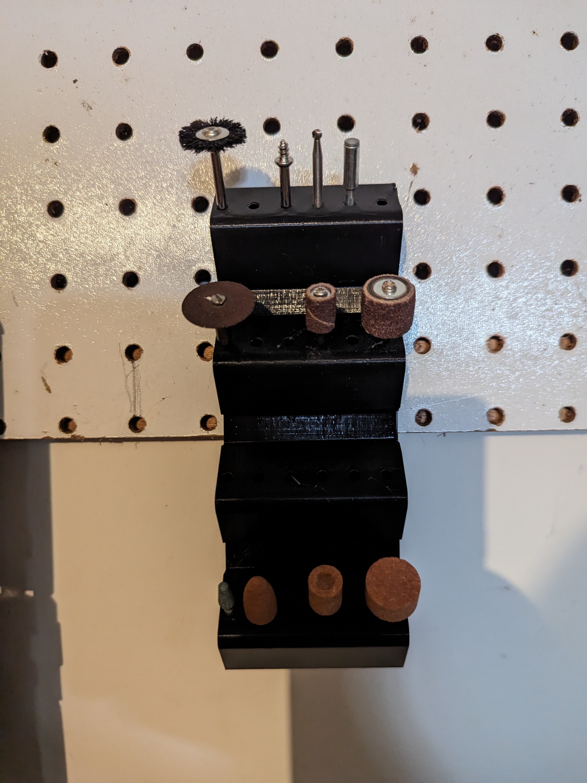 vertical (peg board) dremel bit storage by WillDeed | Download free STL ...