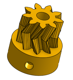 LulzBot TAZ Single Extruder Tool Head v2.1 Herringbone Small Gear by ...