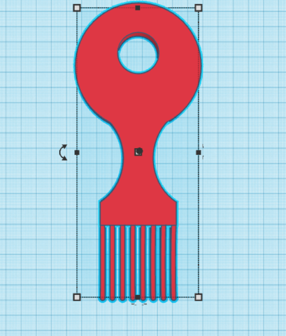 Simple comb with a heart or circle hole by GOLD_HAT | Download free STL ...